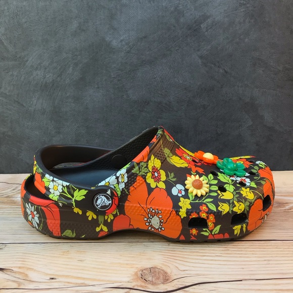 CROCS | Shoes | Crocs Classic Retro Floral Clog | Poshmark